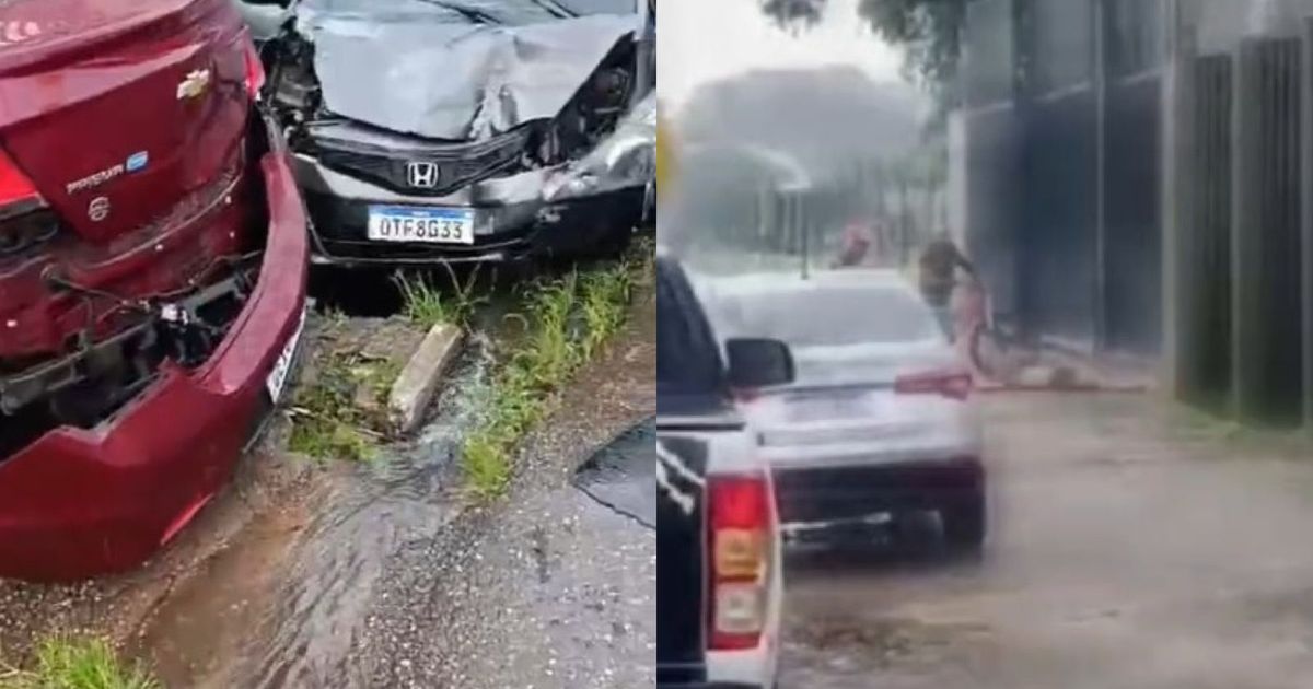 Vídeo: acidente entre carros e motocicleta deixa feridos na Artur Bernardes, em Belém | Roma News