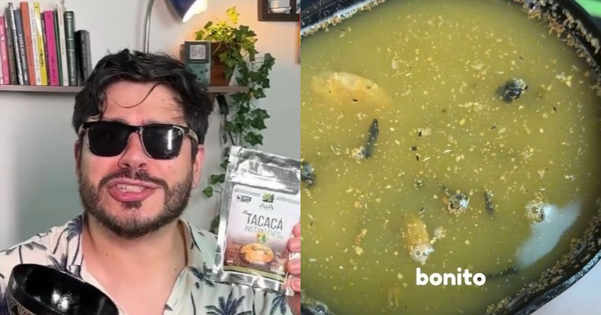 Tacacá instantâneo: influencer prova prato típico paraense de forma ...
