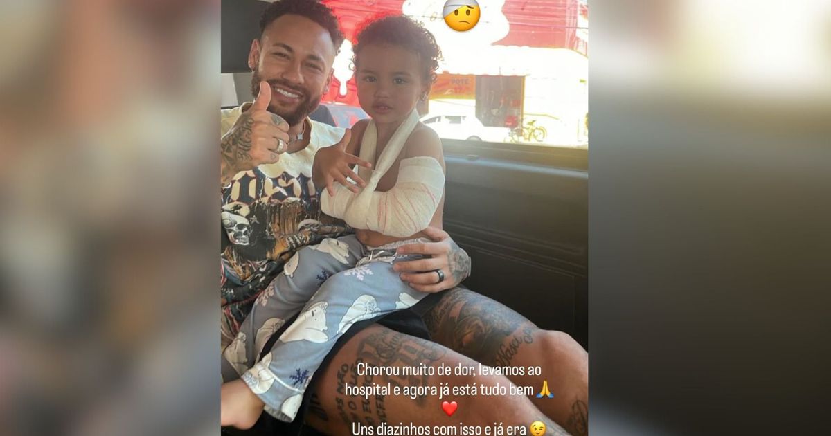 Mavie, filha de Neymar, sofre luxação no braço e passa por atendimento ...
