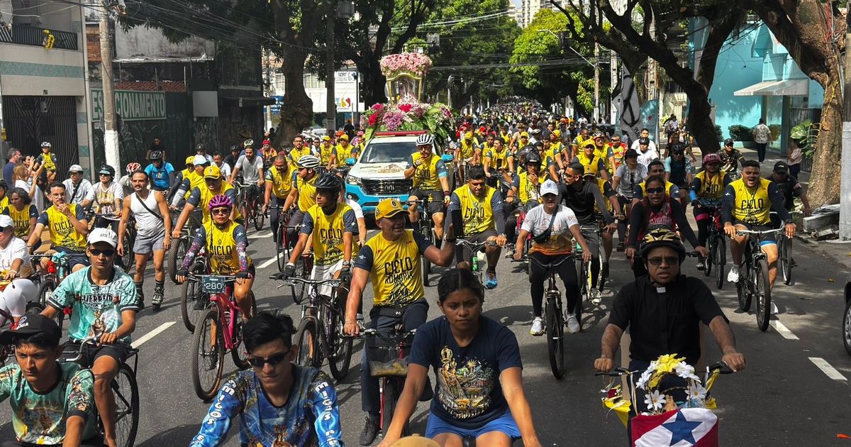 Ciclo Romaria reúne milhares de ciclistas e fiéis nas ruas de Belém em ...